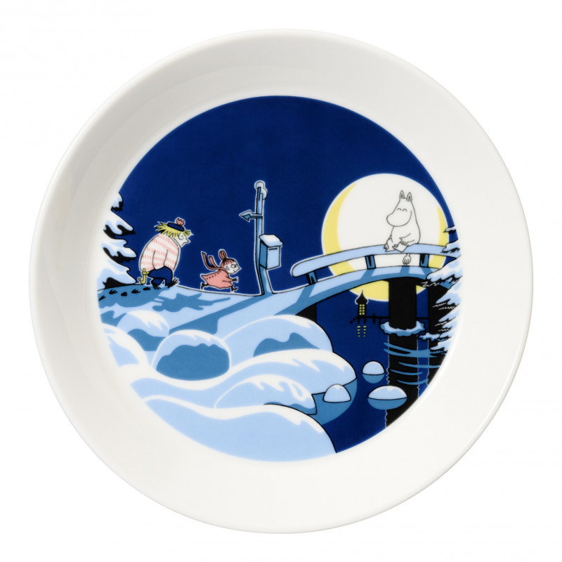 Moomin Collector Plate 19 cm 2-pack Office and Winter Night Arabia