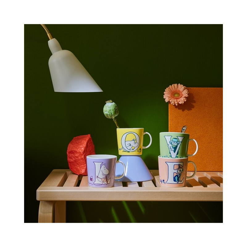 Moomin Large ABC Mug 0.4 L Alphabet E 2022