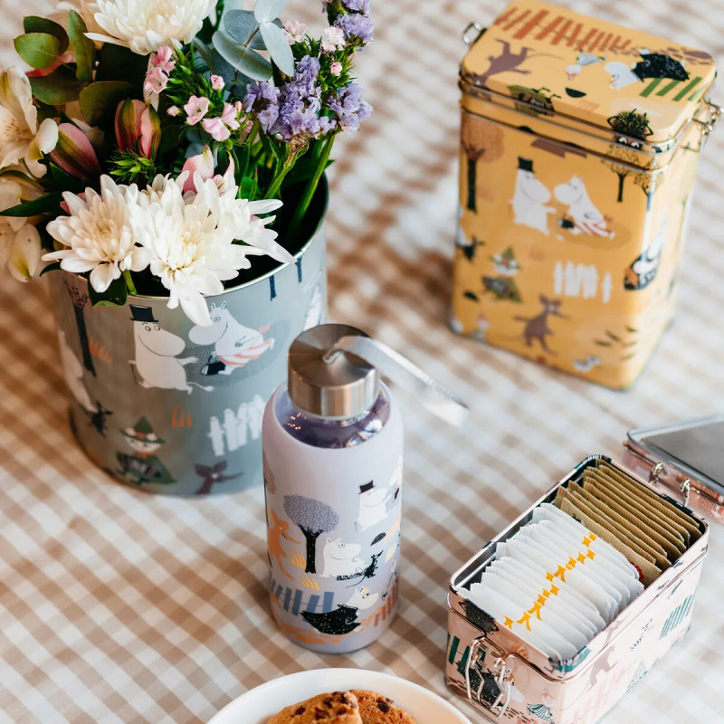 Moomin Coffee Tea Tin Box Forest Walk Yellow