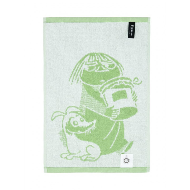 Moomin Miska and Surku Green Hand Towel 30 x 50 cm