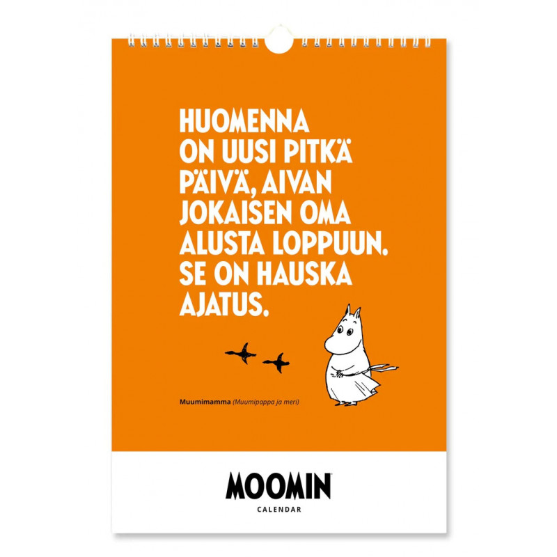 Moomin Yearless Wall Calendar with Text 23 x 34 cm Putinki