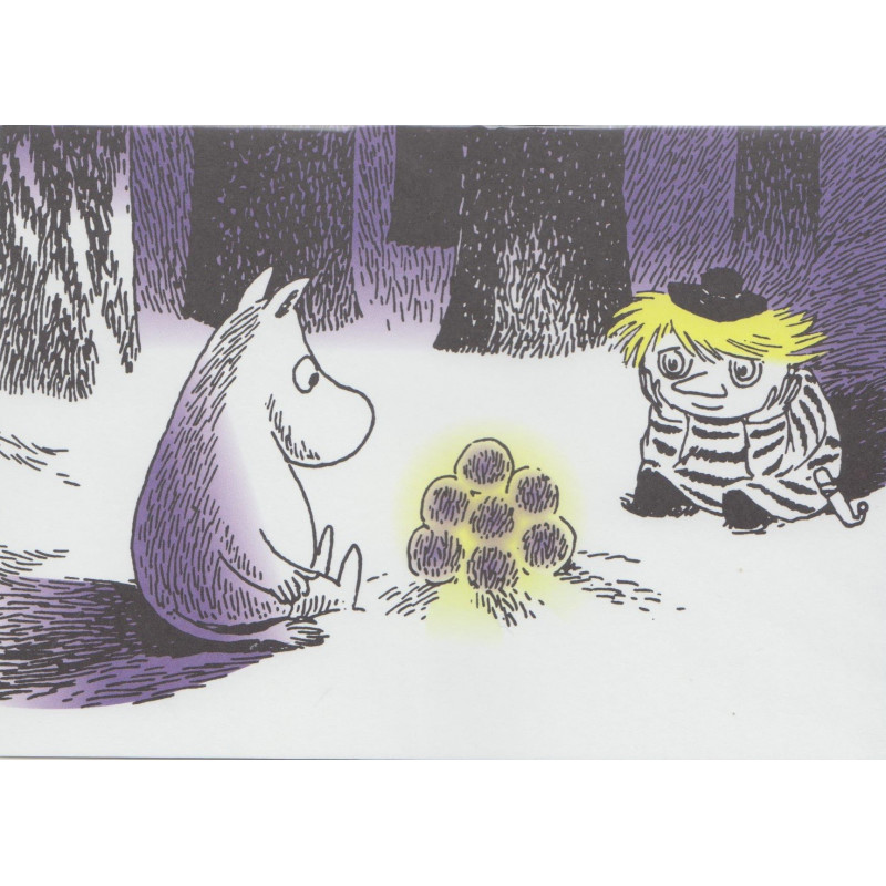 Moomin Greeting Card with Envelope Bonfire Putinki