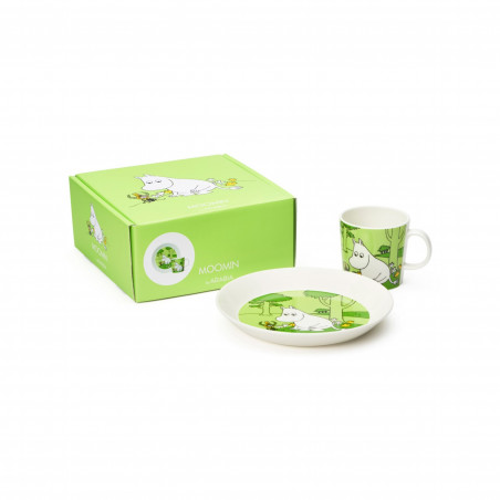 Moomin Set Gift Box Moomintroll Green Plate and Mug 2019