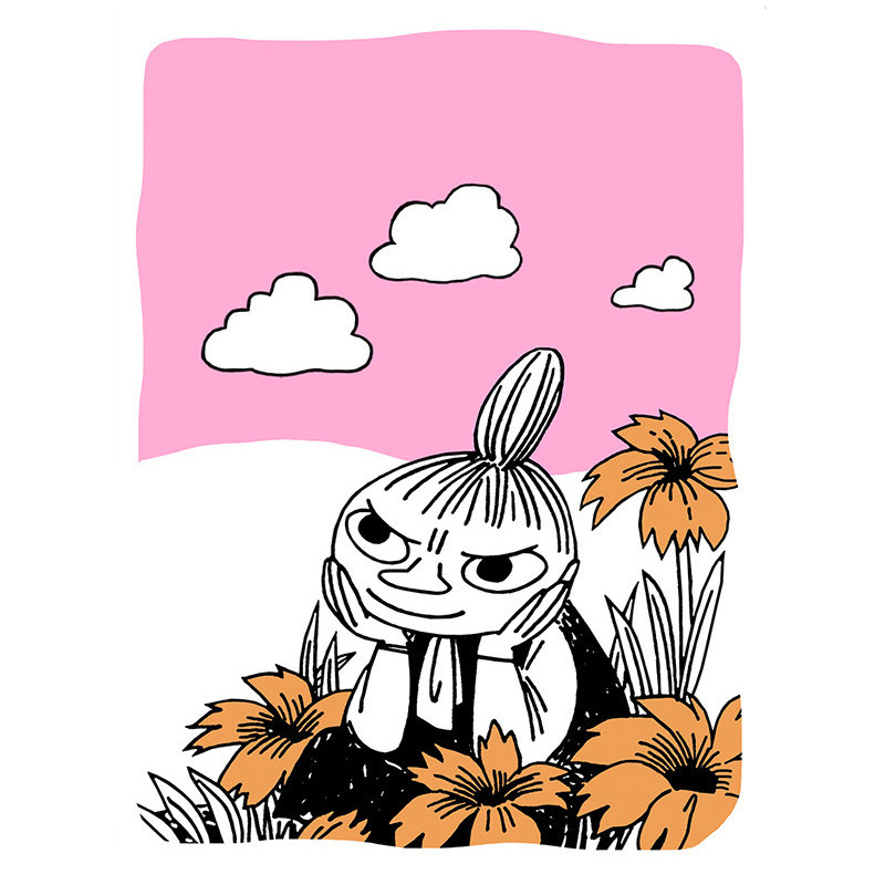 Moomin Letterpress Greeting Card Little My with Flowers - Finland ...