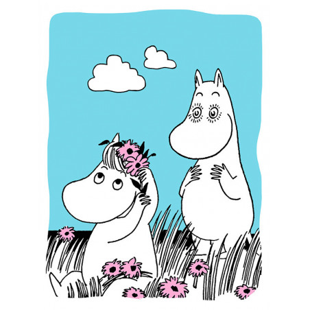 Moomin Letterpressed Greeting Card Enamored Moomintroll