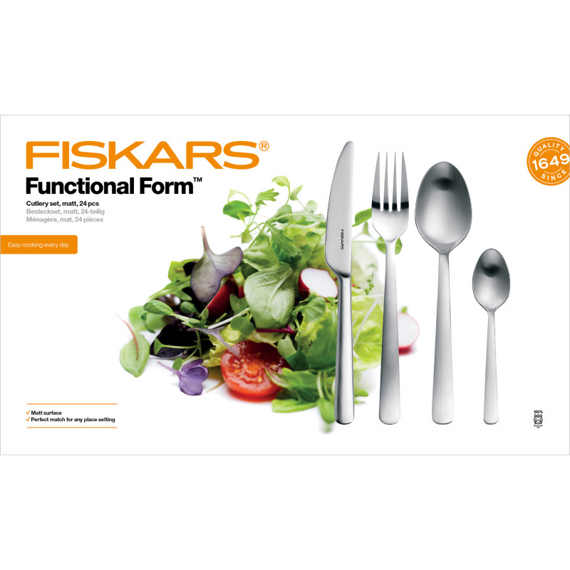 Fiskars Functional Form Matt Cutlery Set 24 pcs
